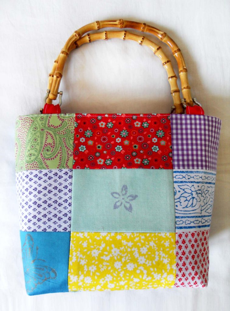 "Summer patchwork" handmade bag - The Peacock Lotus